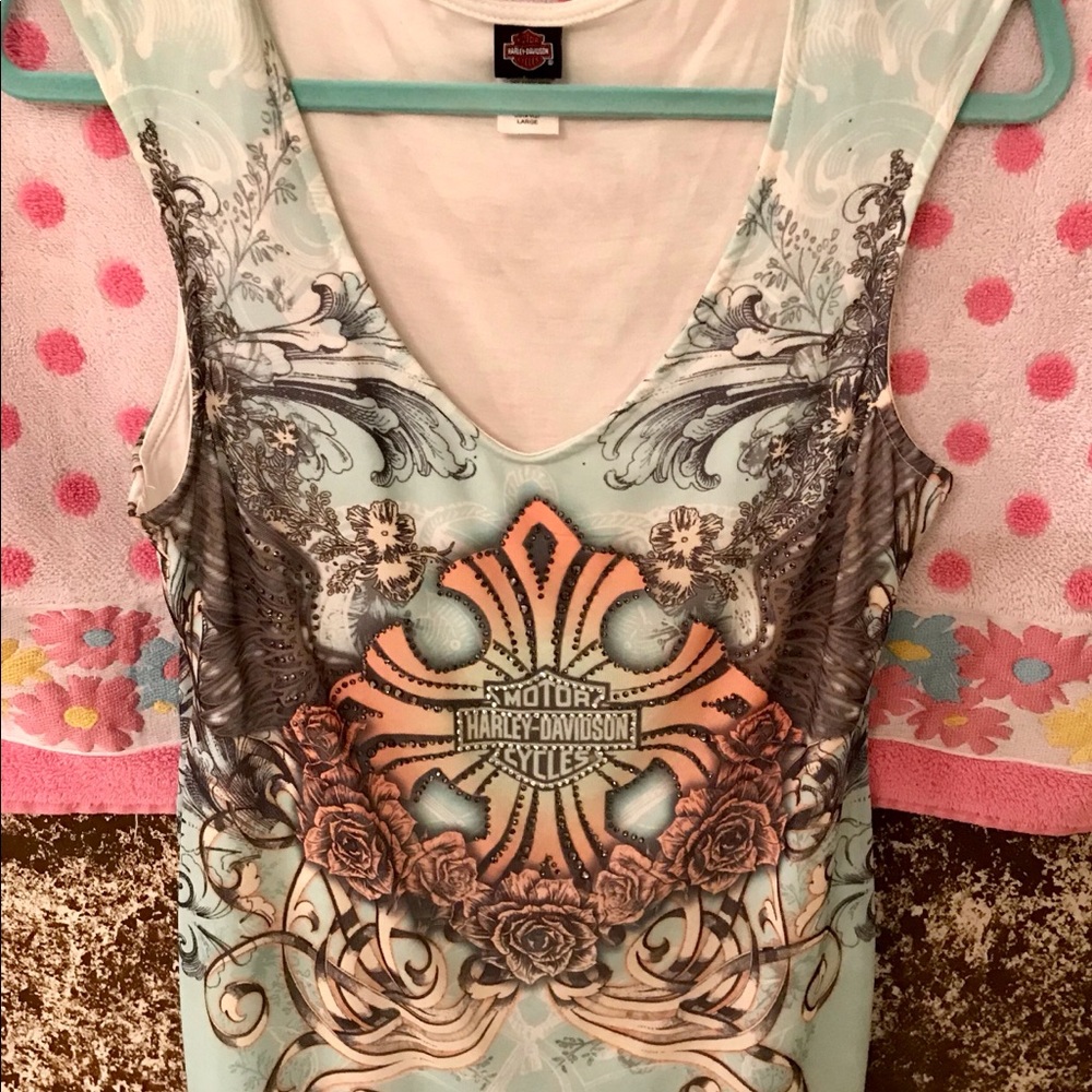 Limited Edition Harley Davidson Bling Tank - Gem